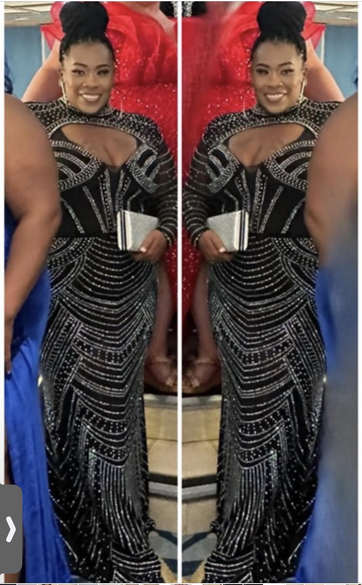 PLUS SIZE RHINESTONE MERMAID MAXI DRESS -BLACK-13 – flyfatchick